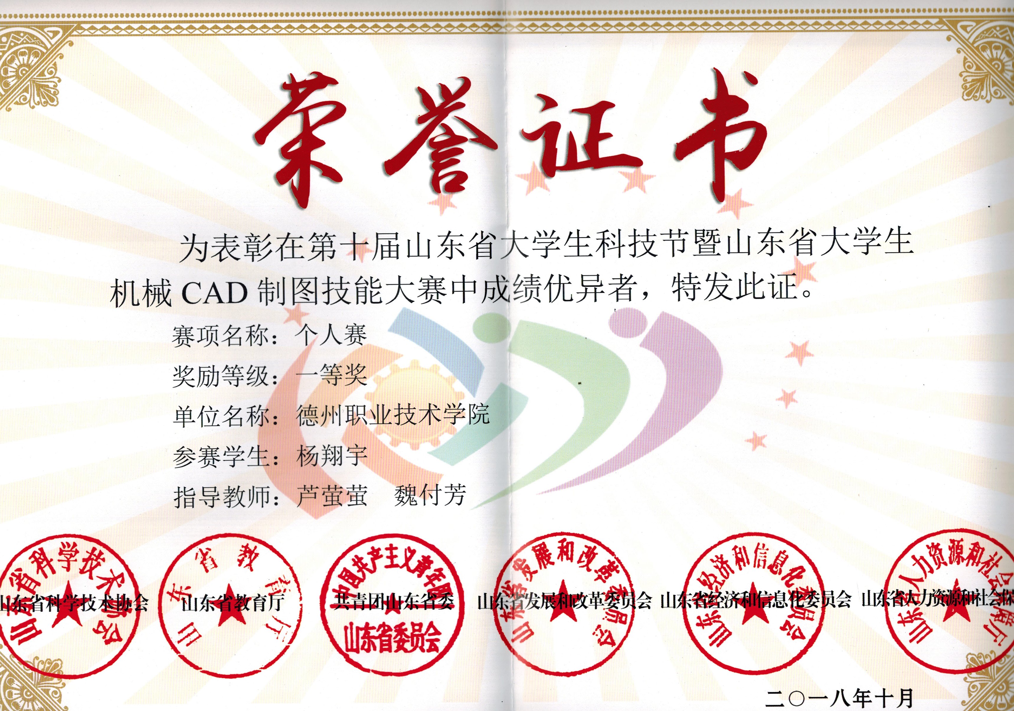 机械工程系在第十届山东省大学生科技节大赛中再获佳绩 德州职业技术学院机械工程系